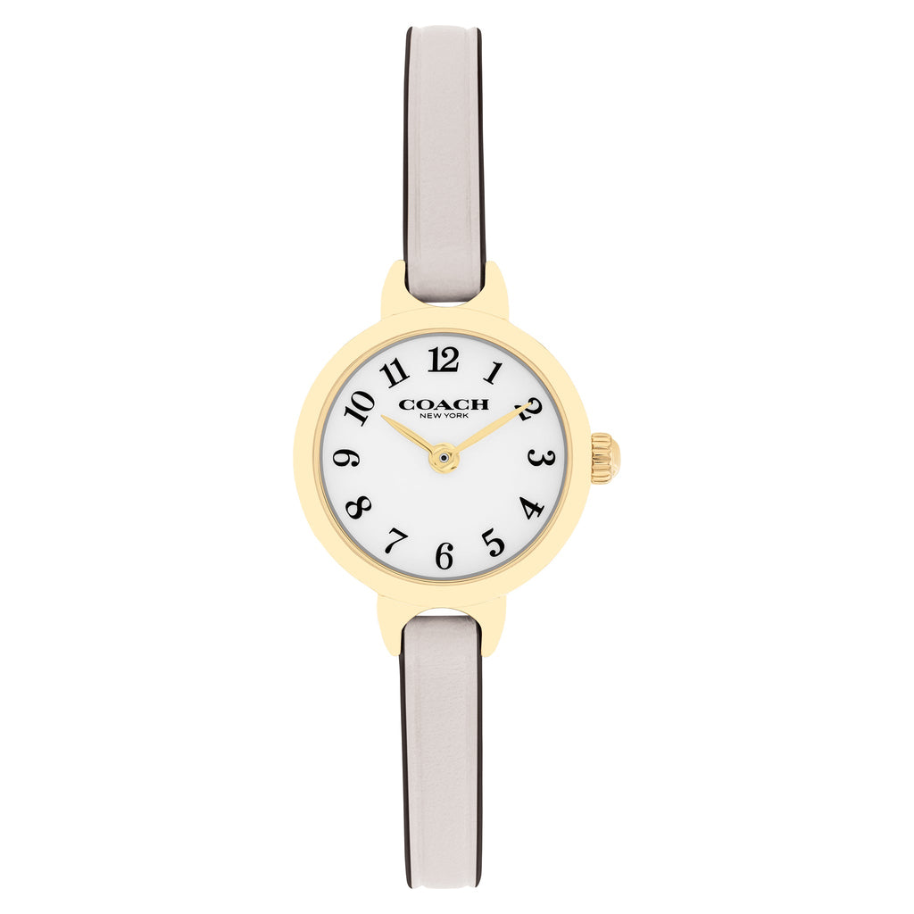 Coach Leather Chalk Dial Women's Watch - 14504655