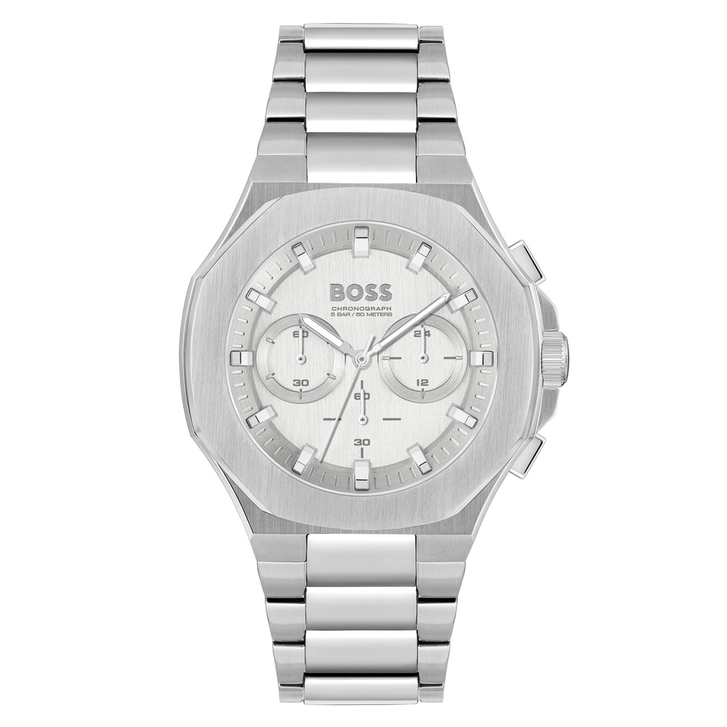 BOSS by Hugo Boss Stainless Steel Silver Dial Chronograph Men's Watch-