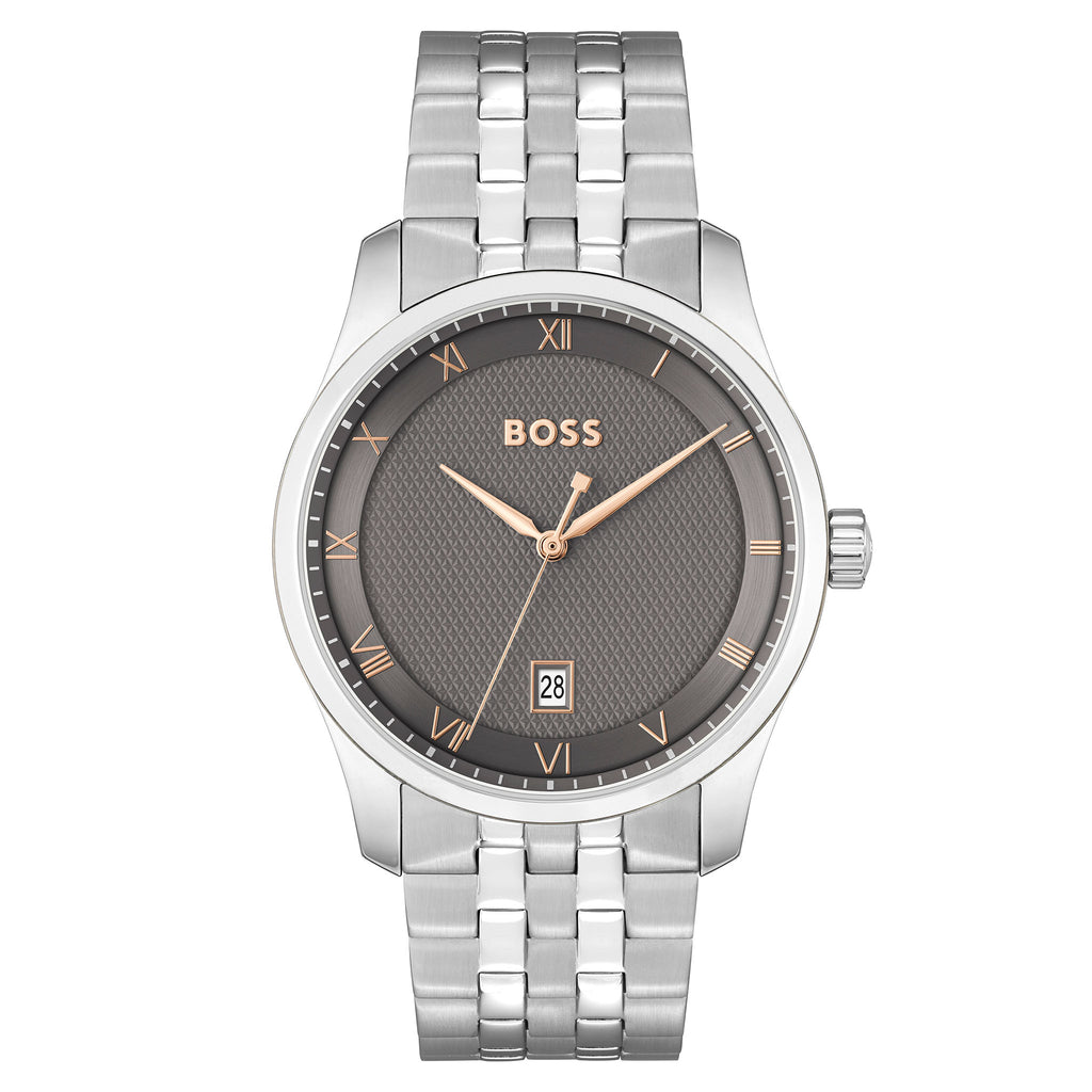BOSS by Hugo Boss Silver Steel Grey Dial Men's Watch - 1514116