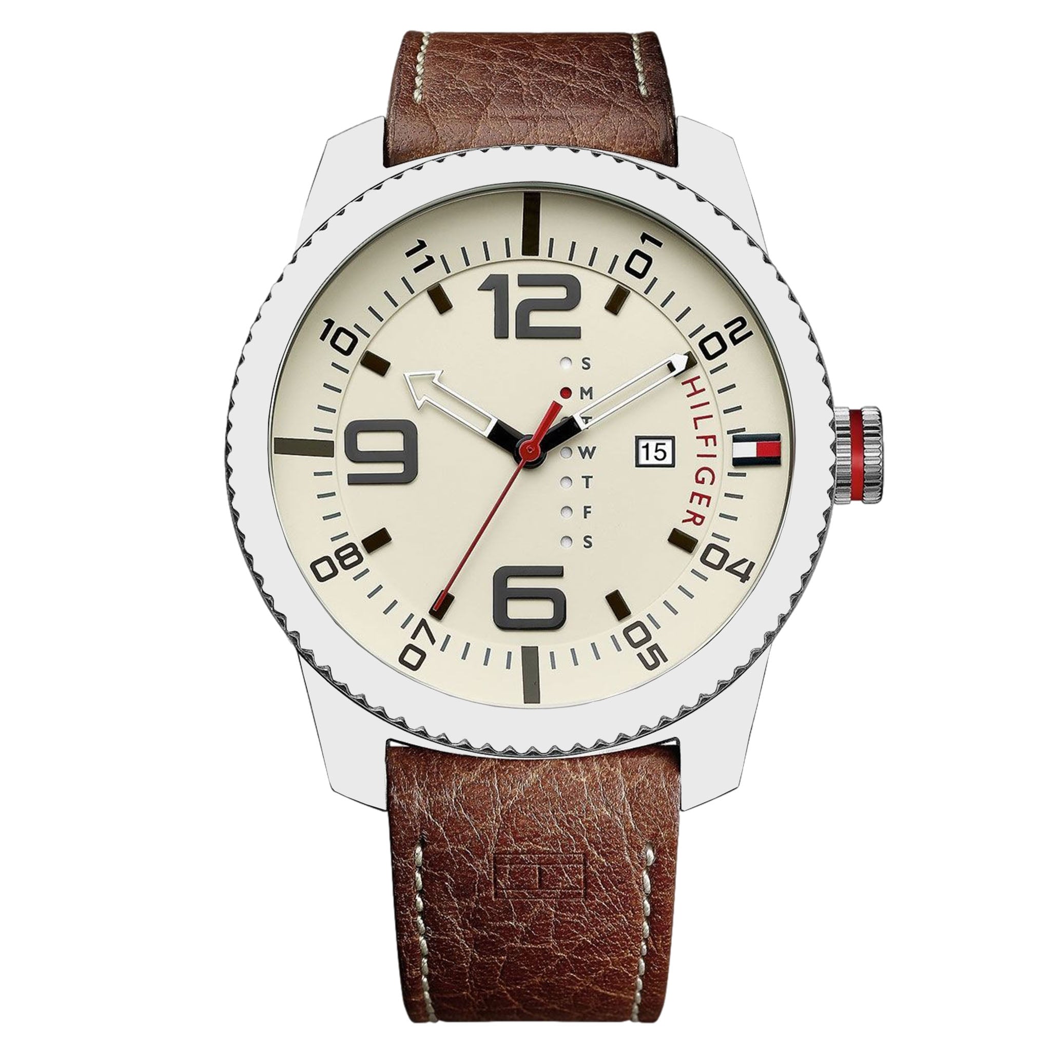 Tommy Hilfiger Brown Leather Yellow Dial Men's Watch - 1791013 – The ...