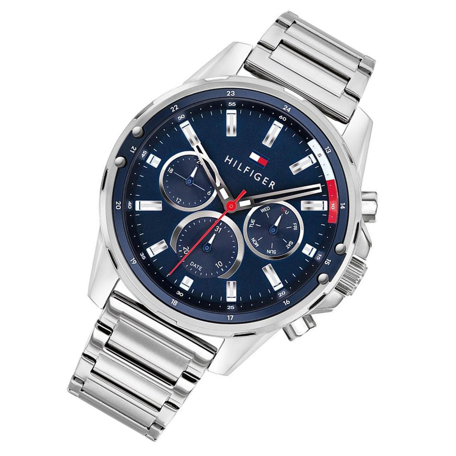 Tommy Hilfiger Mason Silver Steel Men's Multi-function Watch - 1791788