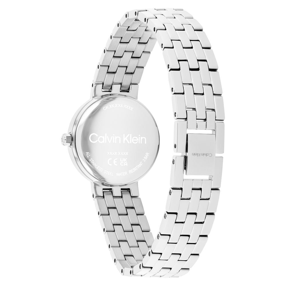 Calvin Klein Stainless Steel Silver White Dial Women's Watch - 25100186