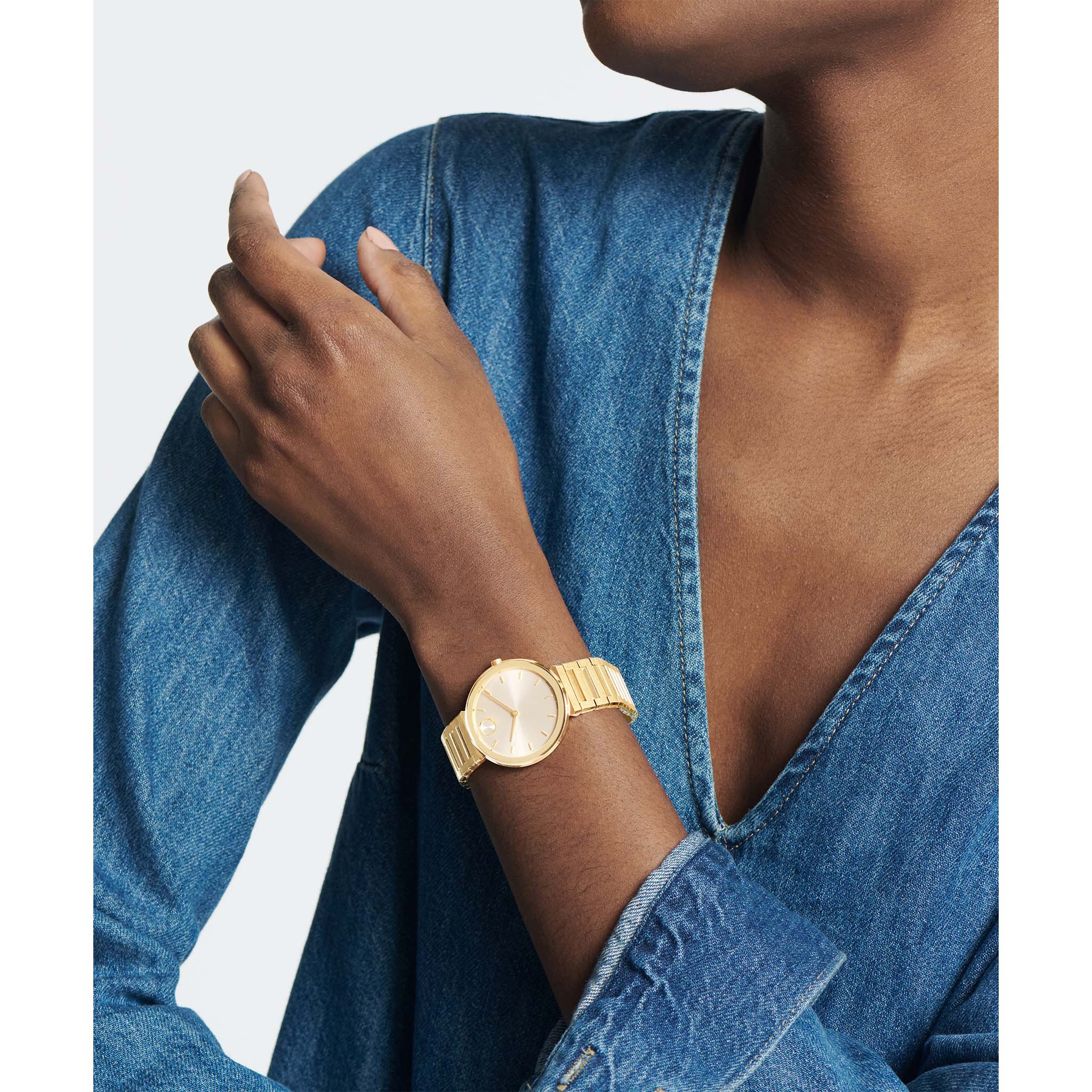 Movado Light Gold Steel Taupe Dial Women's Swiss Made Watch Movado Light Gold Steel Taupe Dial Women's Swiss Made Watch