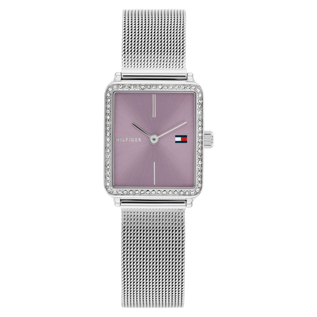 Tommy Hilfiger Stainless Steel Mesh Purple Dial Women's Watch - 178279