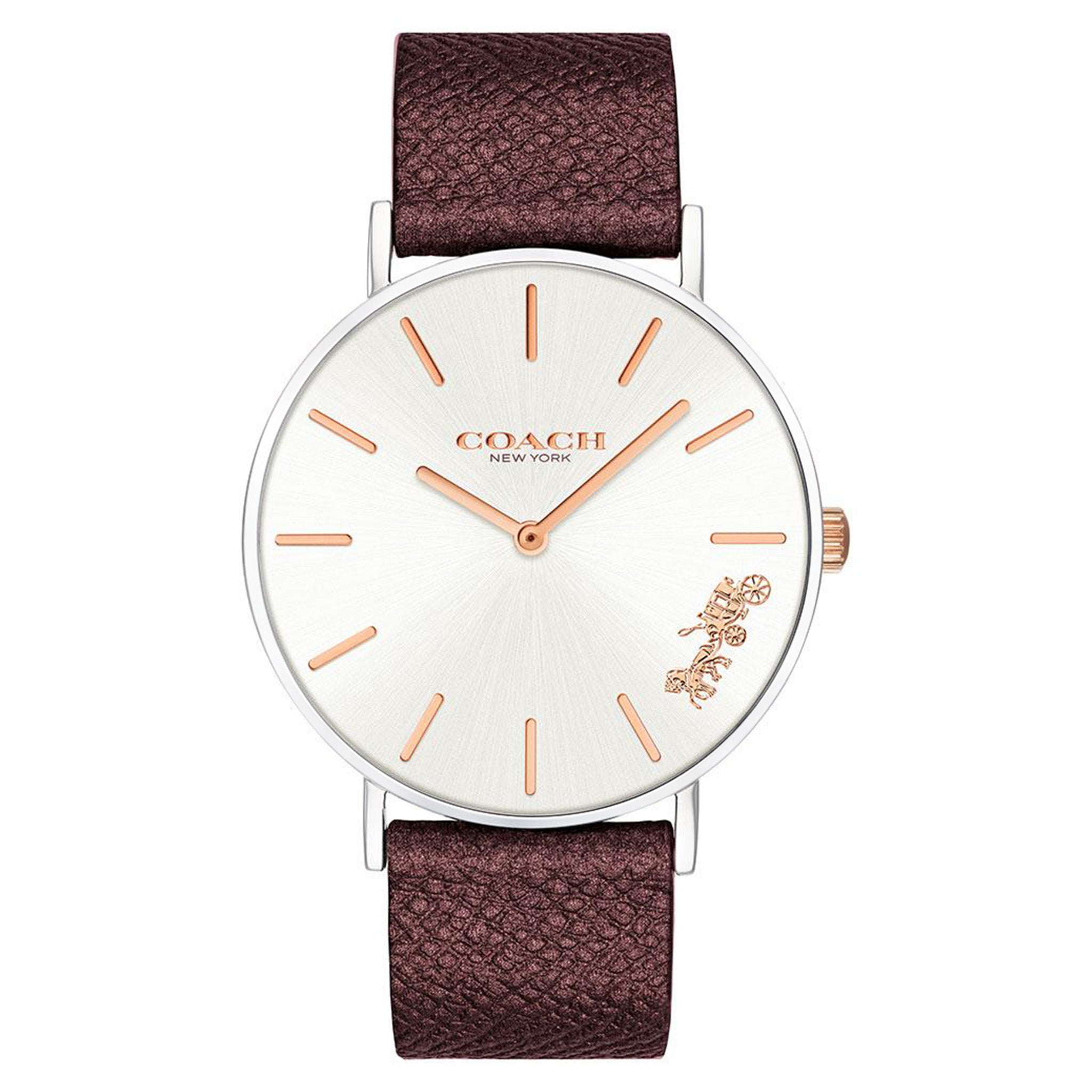 Coach Perry Burgundy Leather Women's Watch - 14503154 – The Watch ...