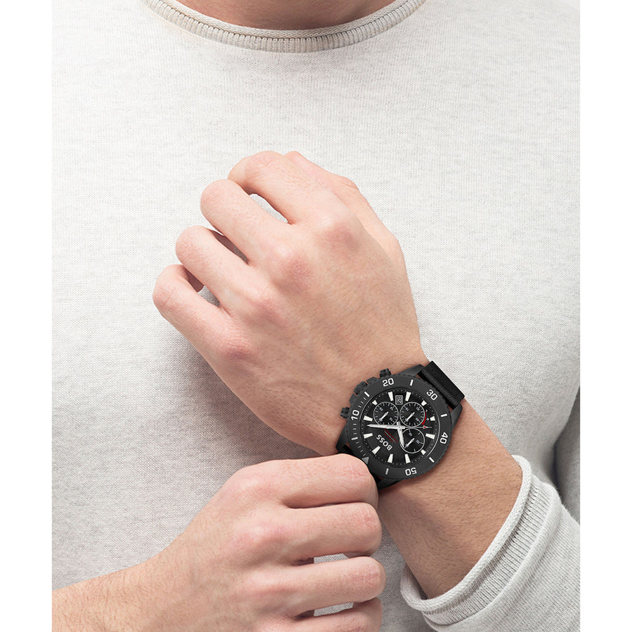 Hugo Boss Black Fabric Solar-Chronograph Men's Watch - 1513918 – The ...