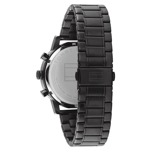 Tommy Hilfiger Black Steel Black Dial Men's Multi-function Watch - 179