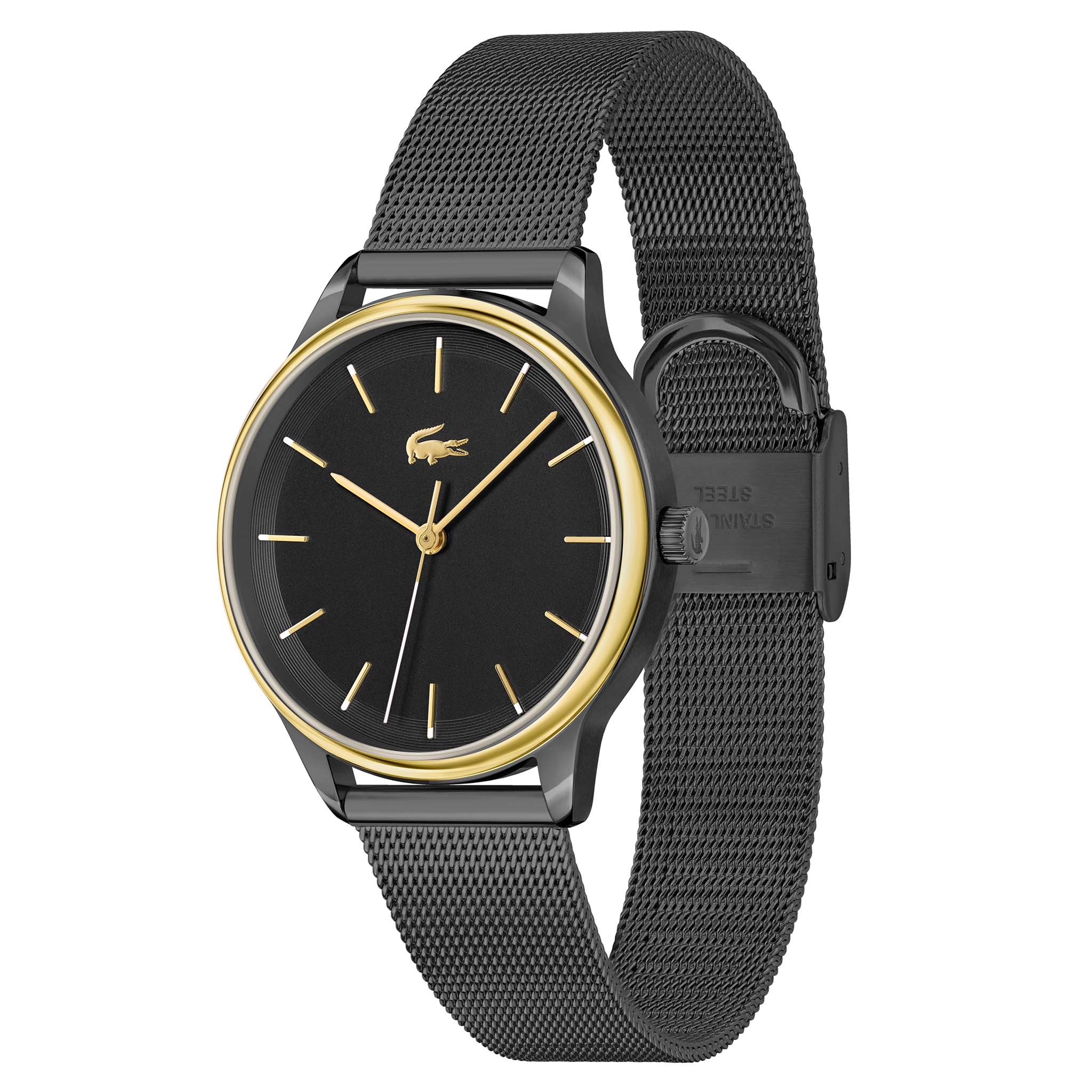 Lacoste Steel Mesh Black Dial Women's Watch - 2001210#N#– The Watch ...