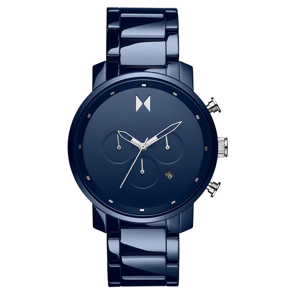 MVMT Ceramic Band Blue Dial Men's Chrono Watch - 28000204D