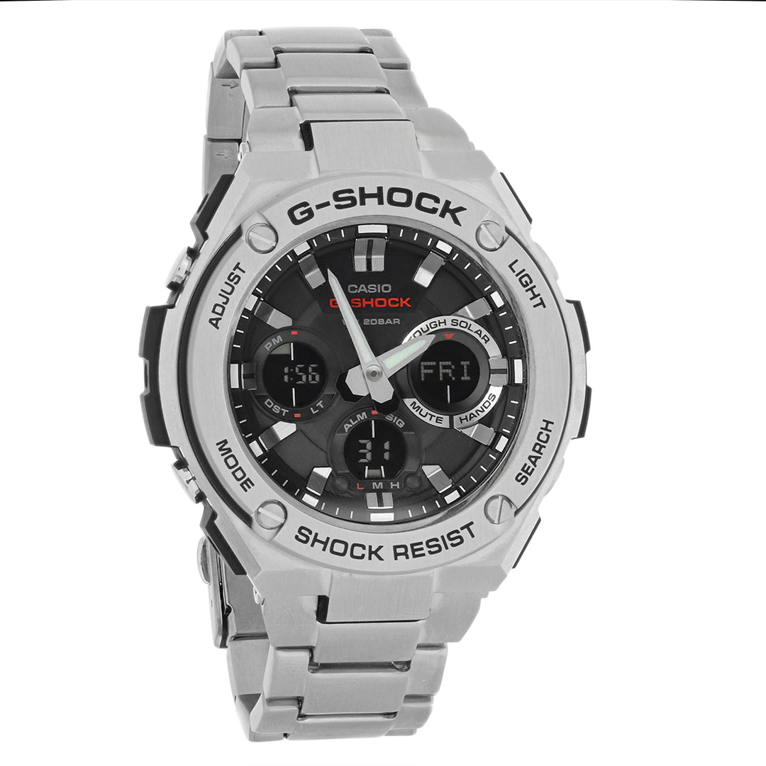 Casio G Shock G Steel Duo Chronograph Mens Solar Watch Gsts110d 1a