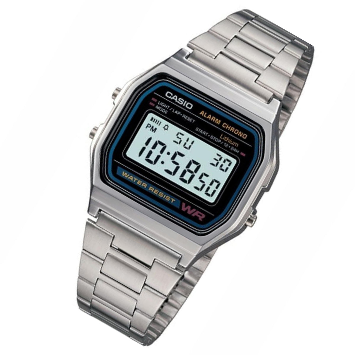 Casio Classic Stainless Steel Digital Unisex Watch - A158WA-1A