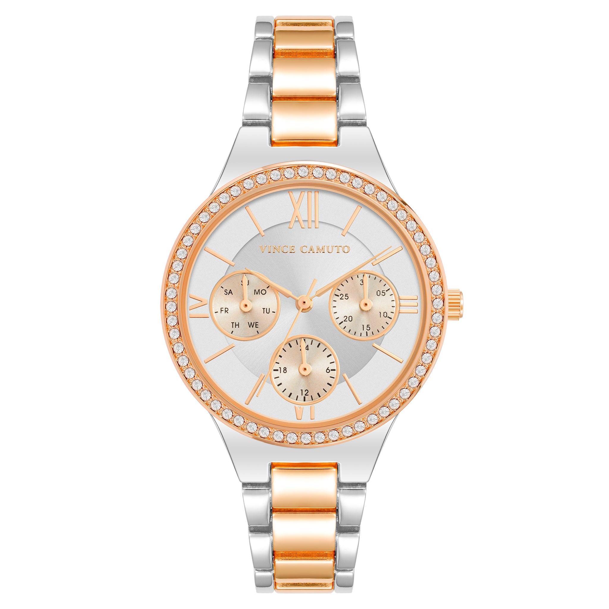 Vince Camuto Two-Tone Band Silver Dial Women's Watch - VC5383WTRT – The ...